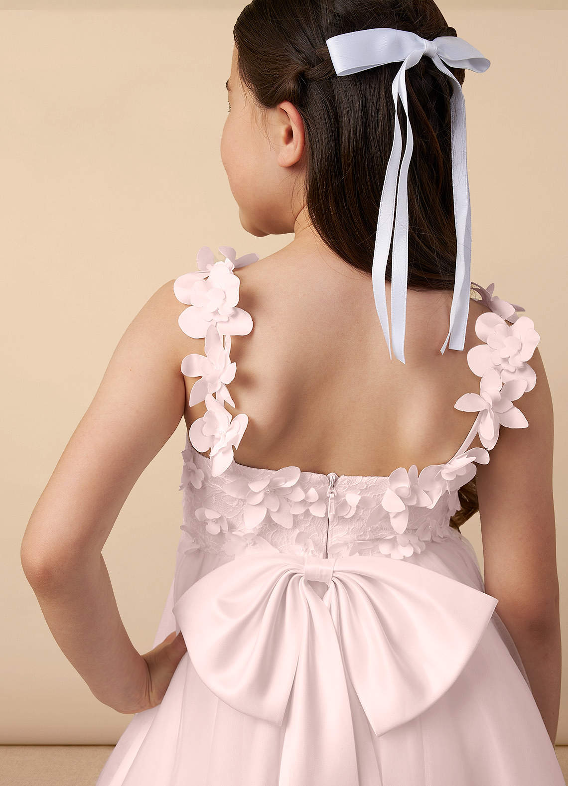 Azazie Ceres Blushing Pink Ball-Gown Lace Tulle Dress | Azazie