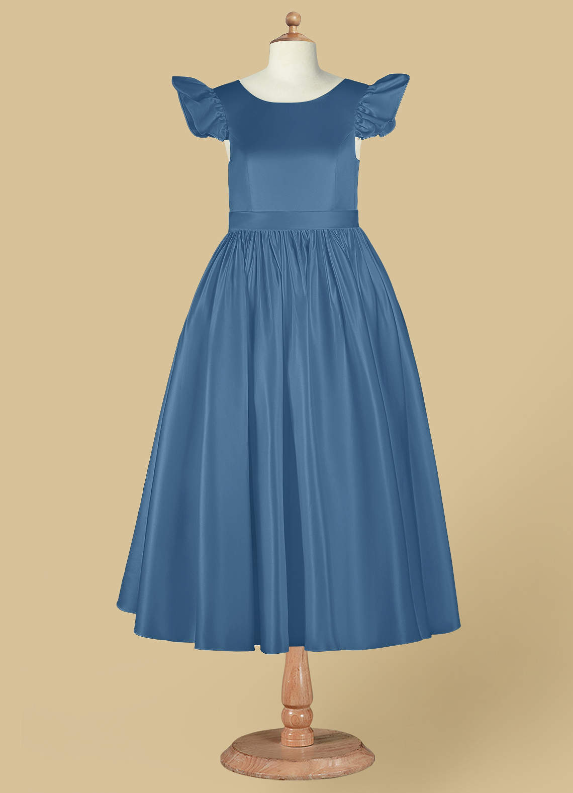 Twilight Azazie Violeta Twilight Ball-Gown Bow Matte Satin Dress | Azazie