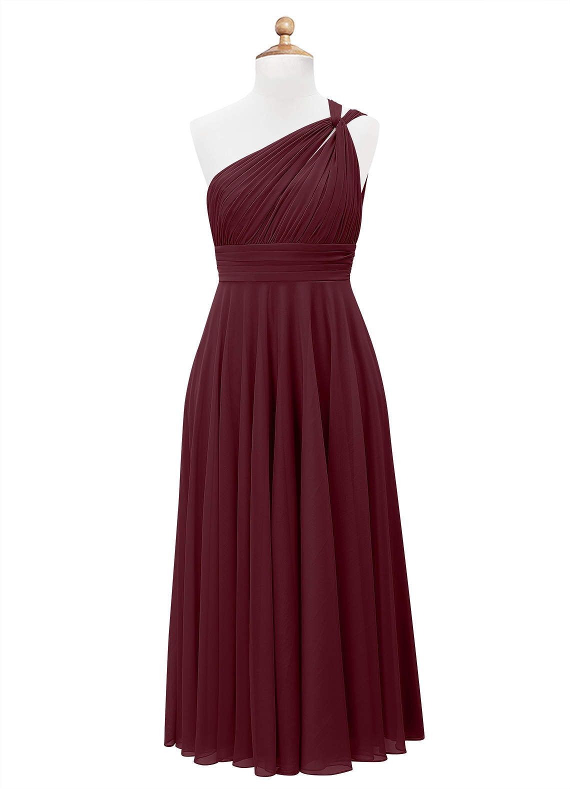Azazie Charlize Junior Bridesmaid Dress in Cabernet | Azazie