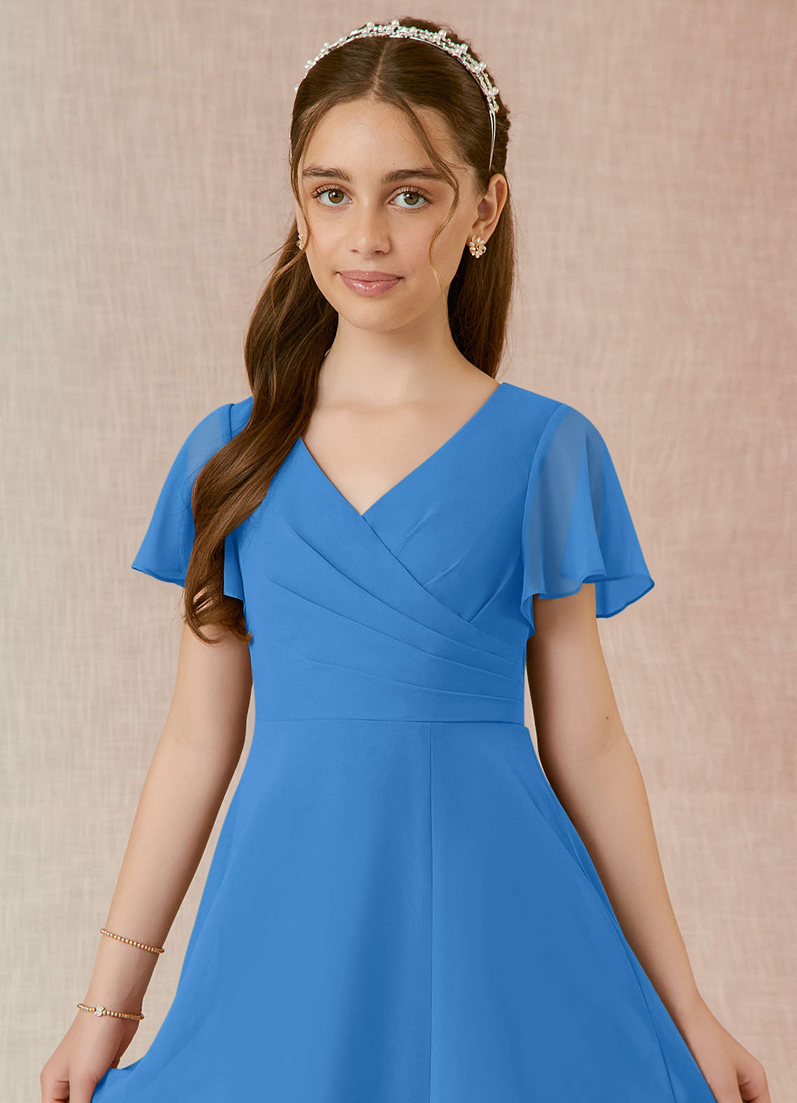 Blue Jay Azazie Induh JBD Junior Bridesmaid Dresses | Azazie