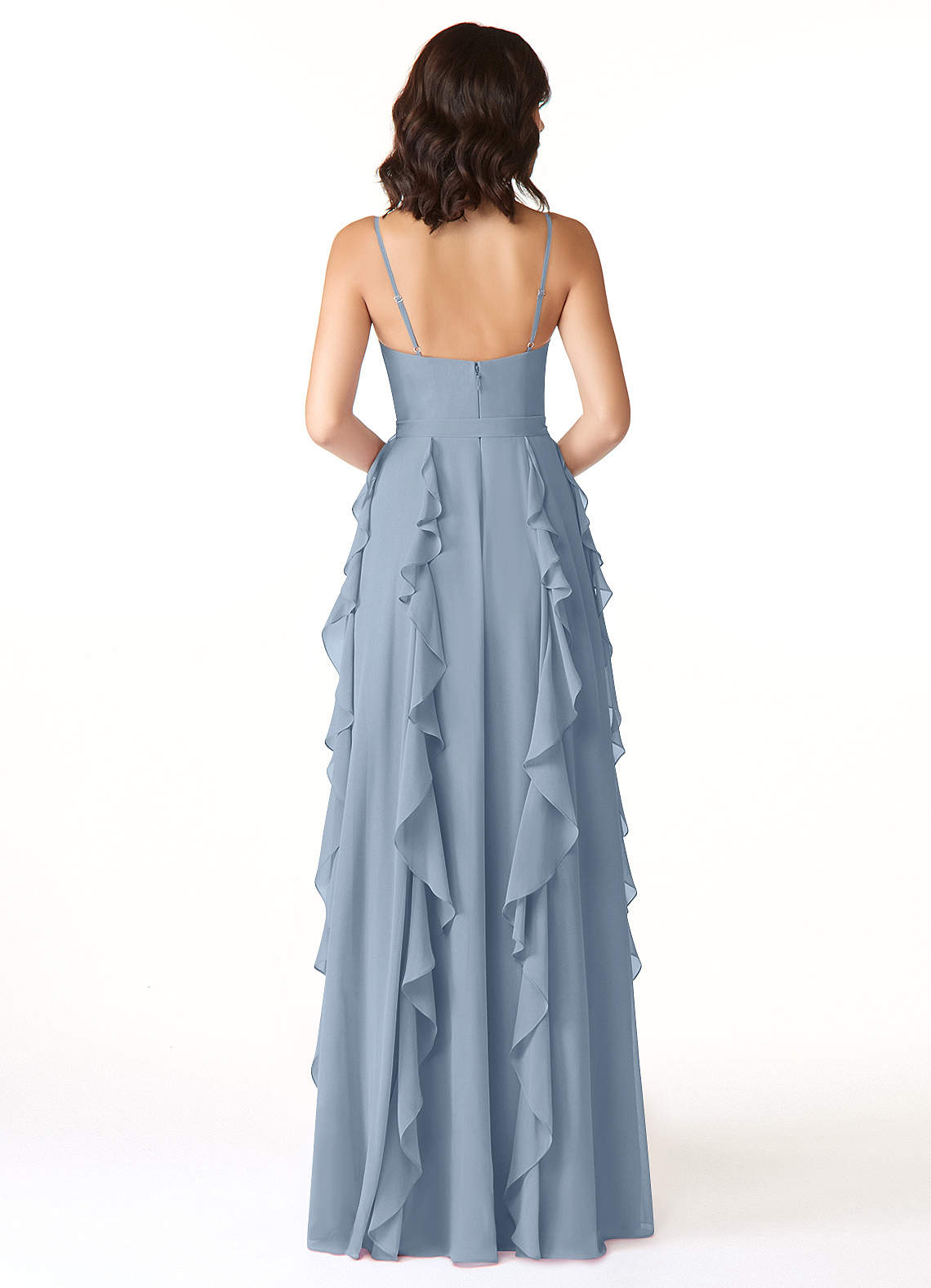 Azazie Peyton Dusty Blue Bridesmaid Dresses | Azazie