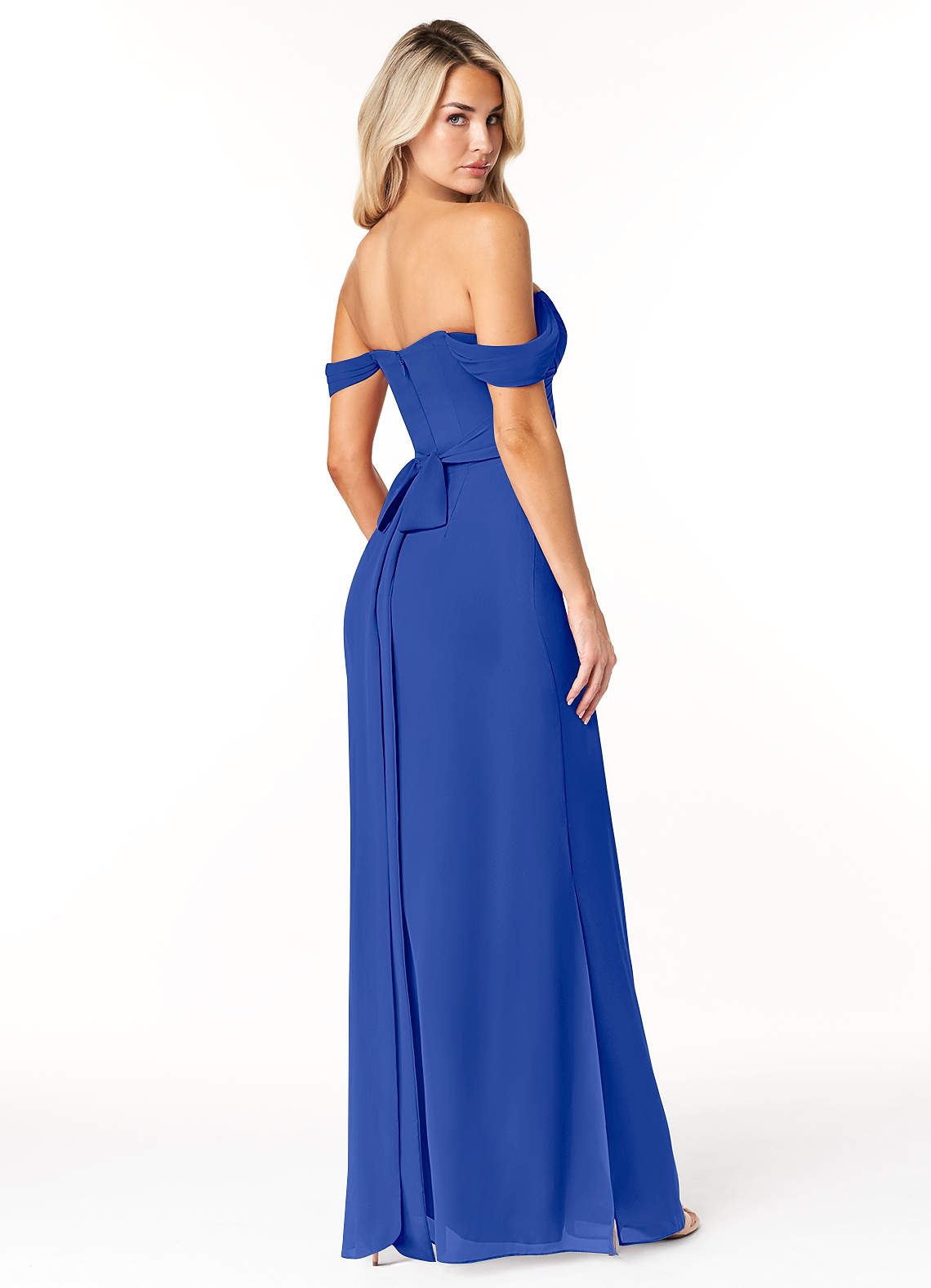Bleu Roi Azazie Joretta Robes de demoiselle d'honneur | Azazie