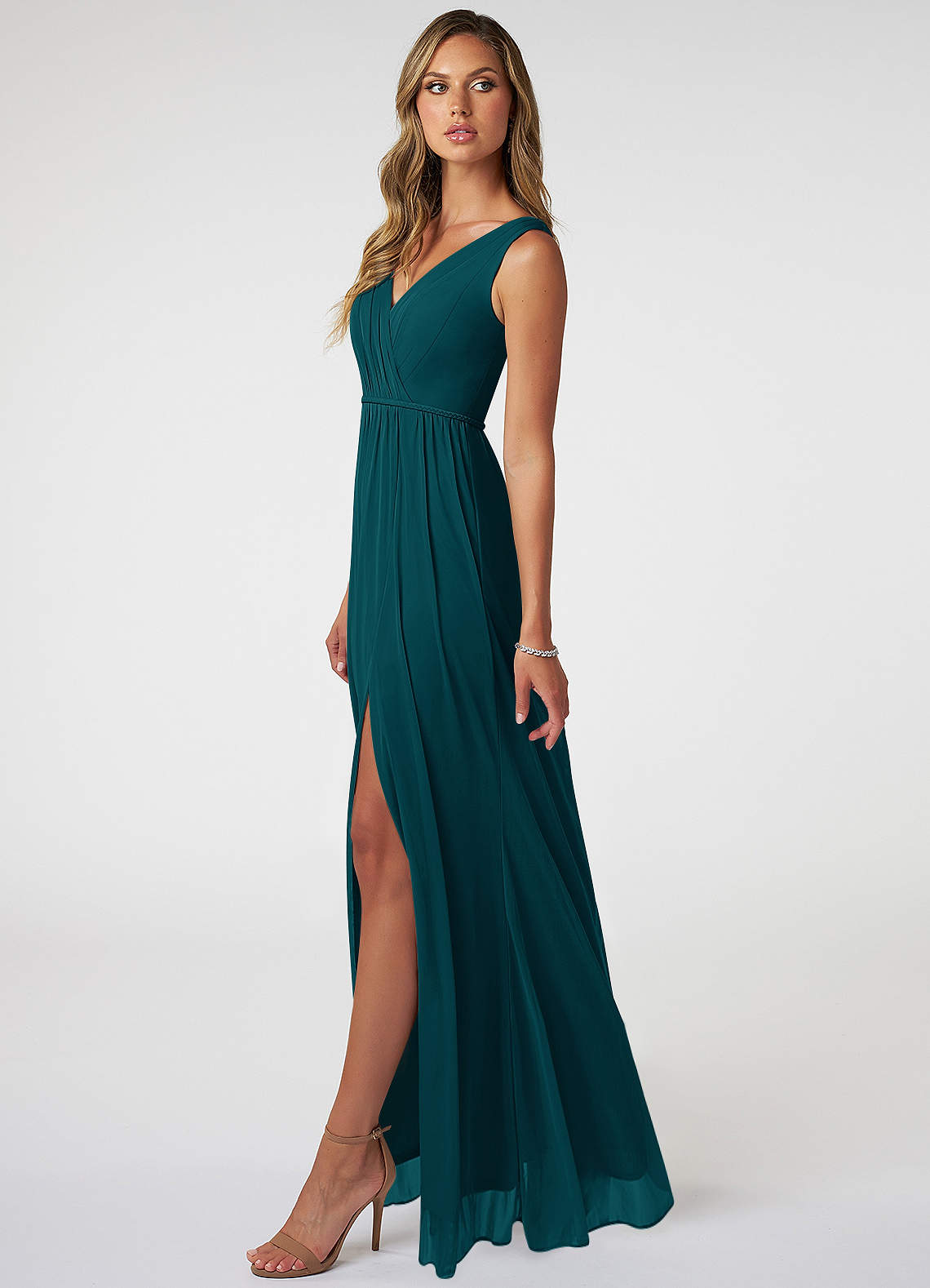 Azazie Tanicia Pine Bridesmaid Dresses | Azazie CA