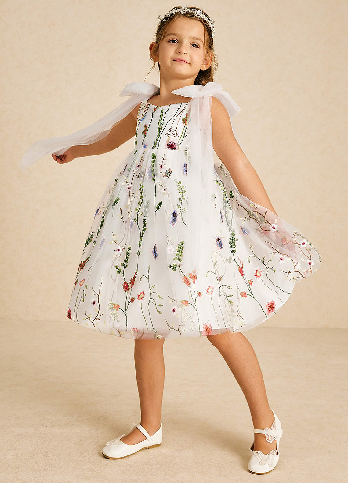 Azazie Prunella Ivory A-Line Lace Tulle Dress | Azazie
