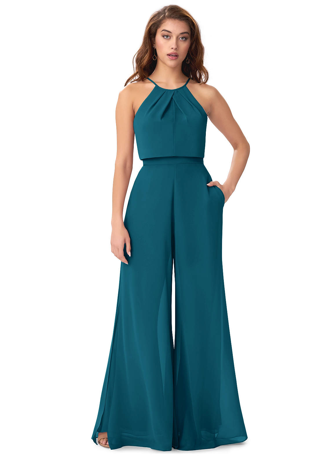 Ink Blue Azazie Kenzi Jumpsuit Bridesmaid Dresses | Azazie