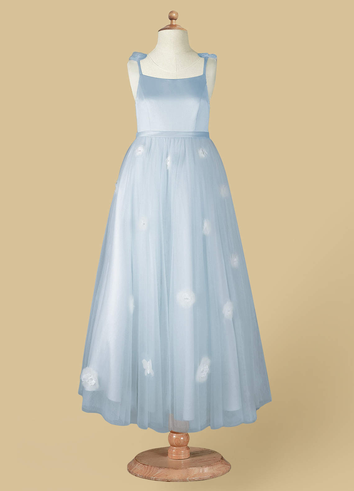 Azazie Doe Mist A-Line Lace Tulle Dress | Azazie CA