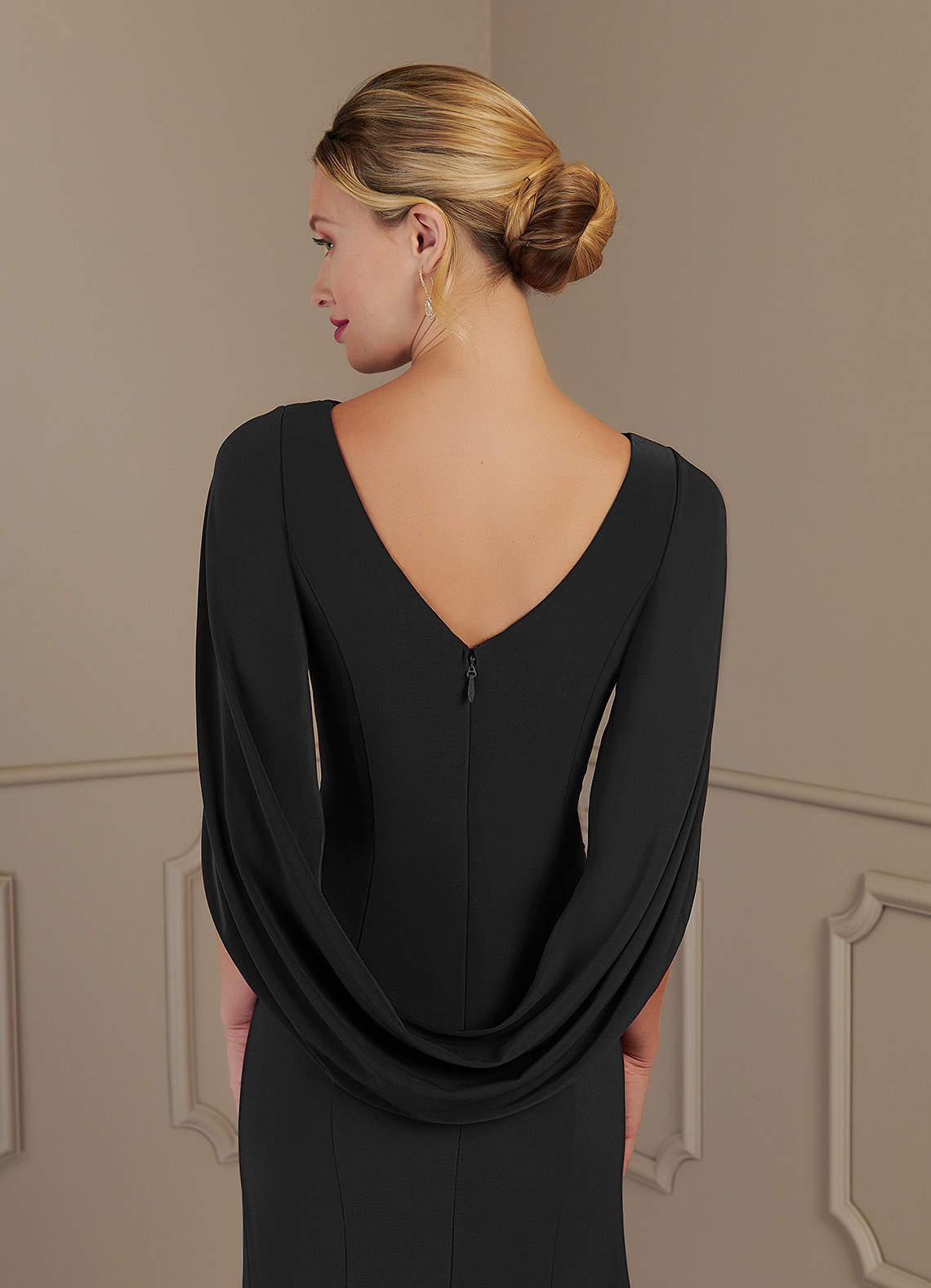 Azazie Bellona Black Sheath Boatneck Luxe Knit Dress Azazie Ca