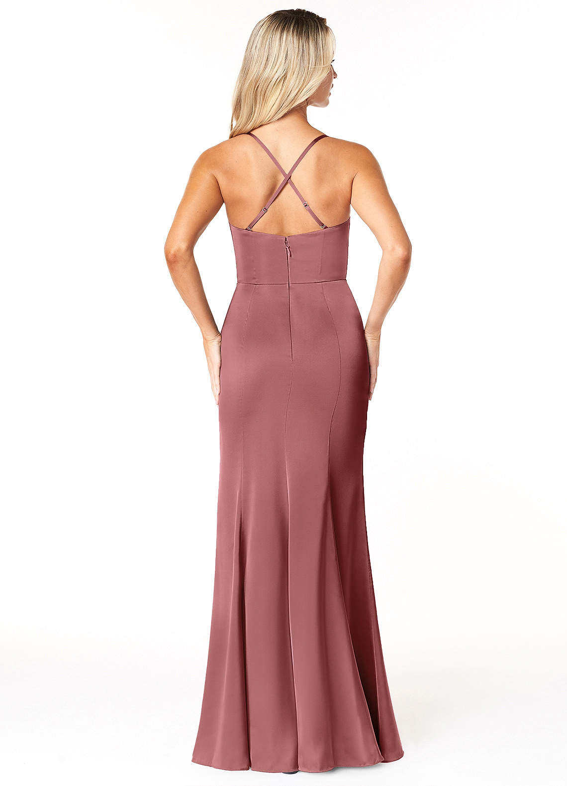 Azazie Marzia Stretch Satin Dress Amethyst Bridesmaid Dresses | Azazie