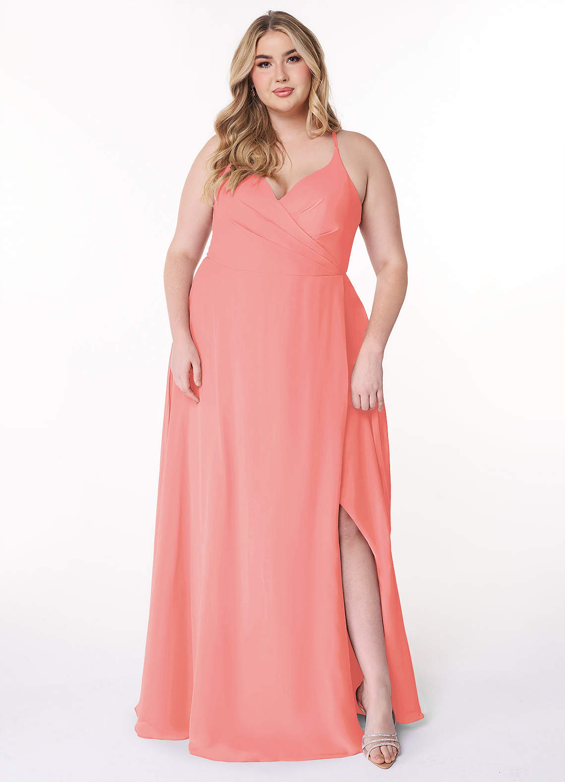 Coral Azazie Davis Bridesmaid Dresses | Azazie