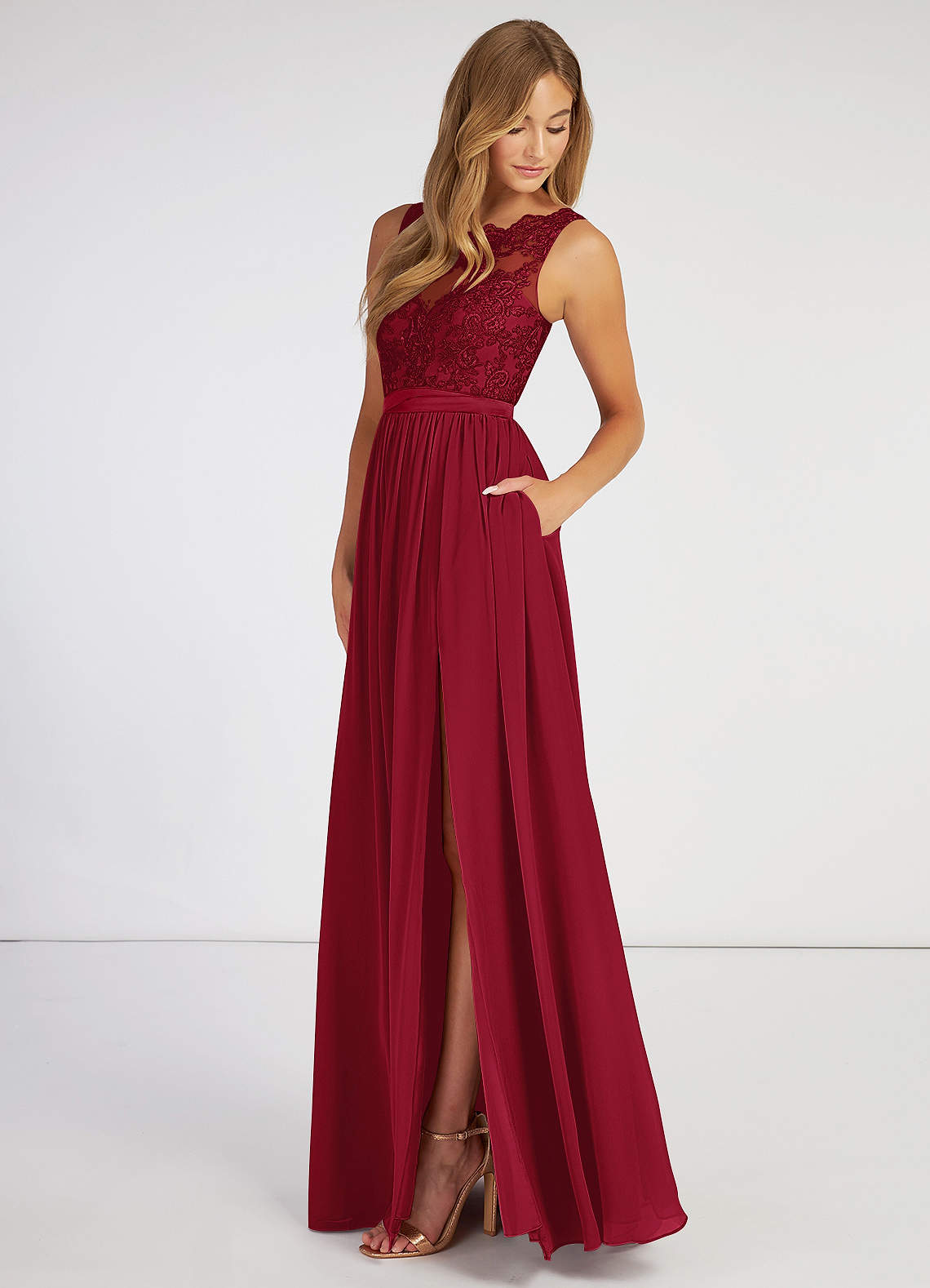 Azazie Elly Burgundy Bridesmaid Dresses | Azazie