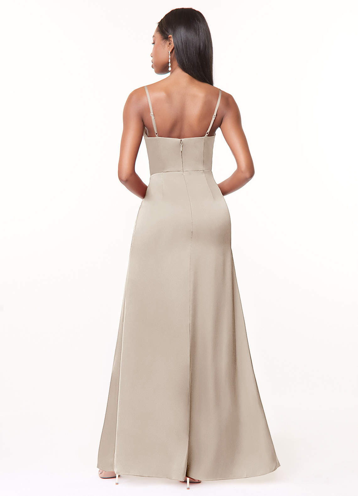 Frost Azazie Maci Stretch Satin Dress Bridesmaid Dresses | Azazie