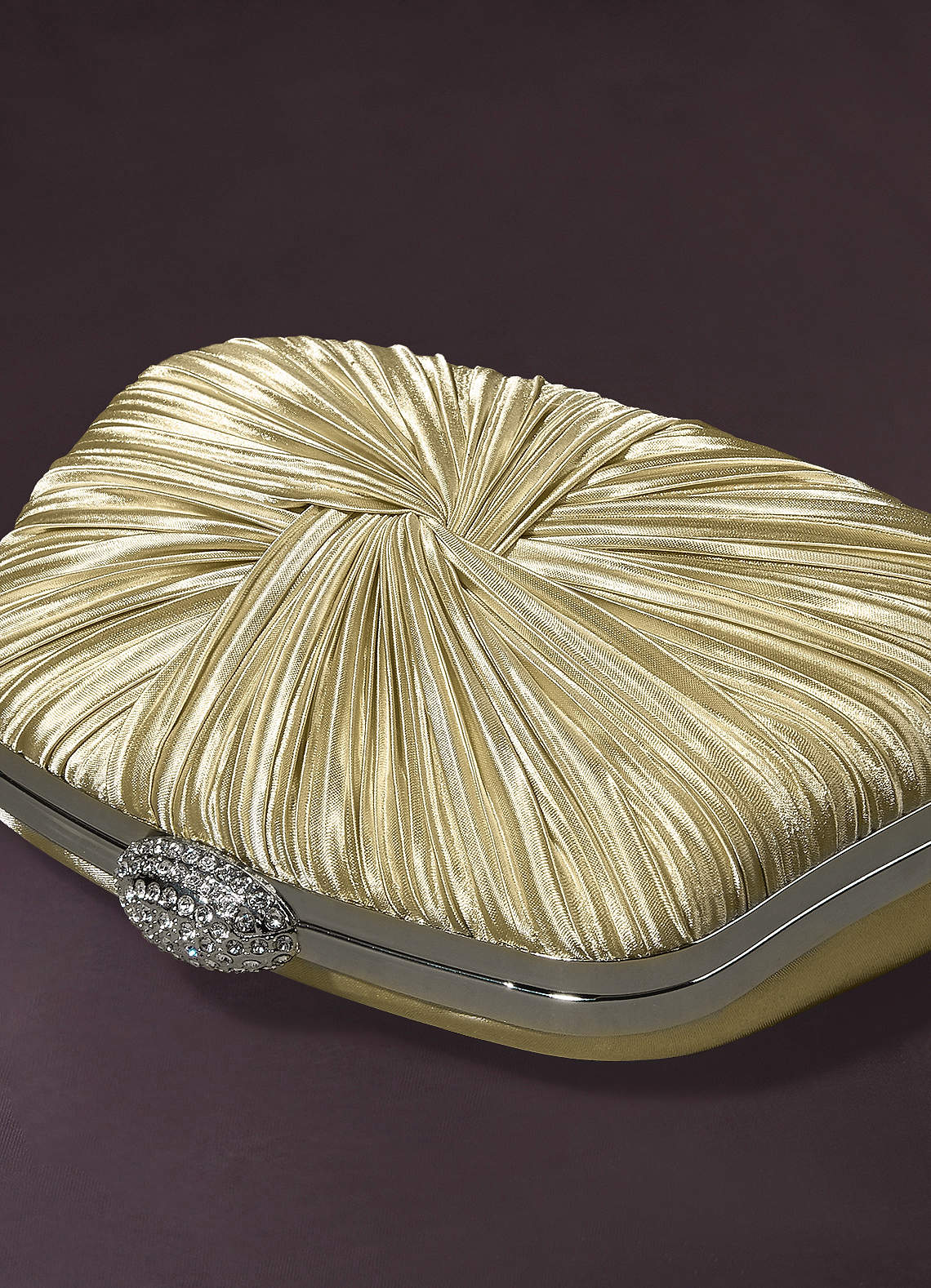 Gold Pleated Dinner Clutch Bag Bags | Azazie