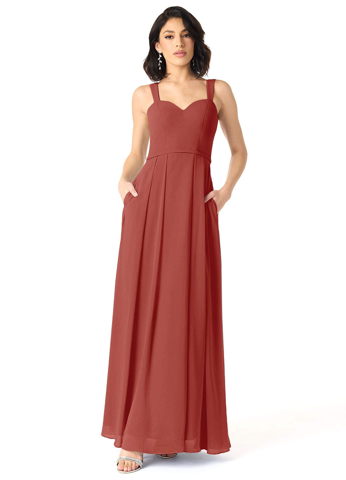 Terracotta Azazie Simoan Bridesmaid Dresses | Azazie