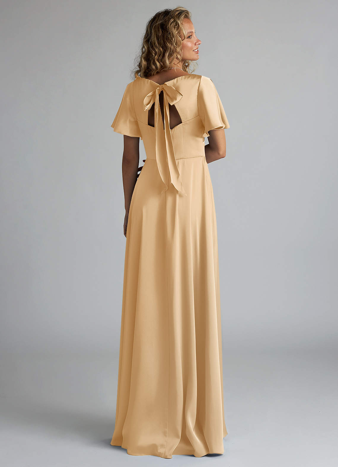 Gold Azazie Kimber Bridesmaid Dresses | Azazie
