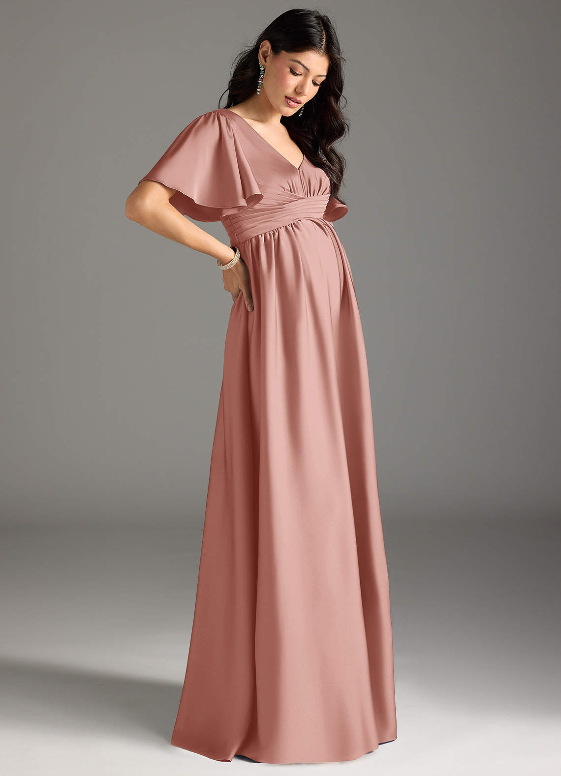 Azazie Verna Dusty Rose Maternity Bridesmaid Dresses | Azazie