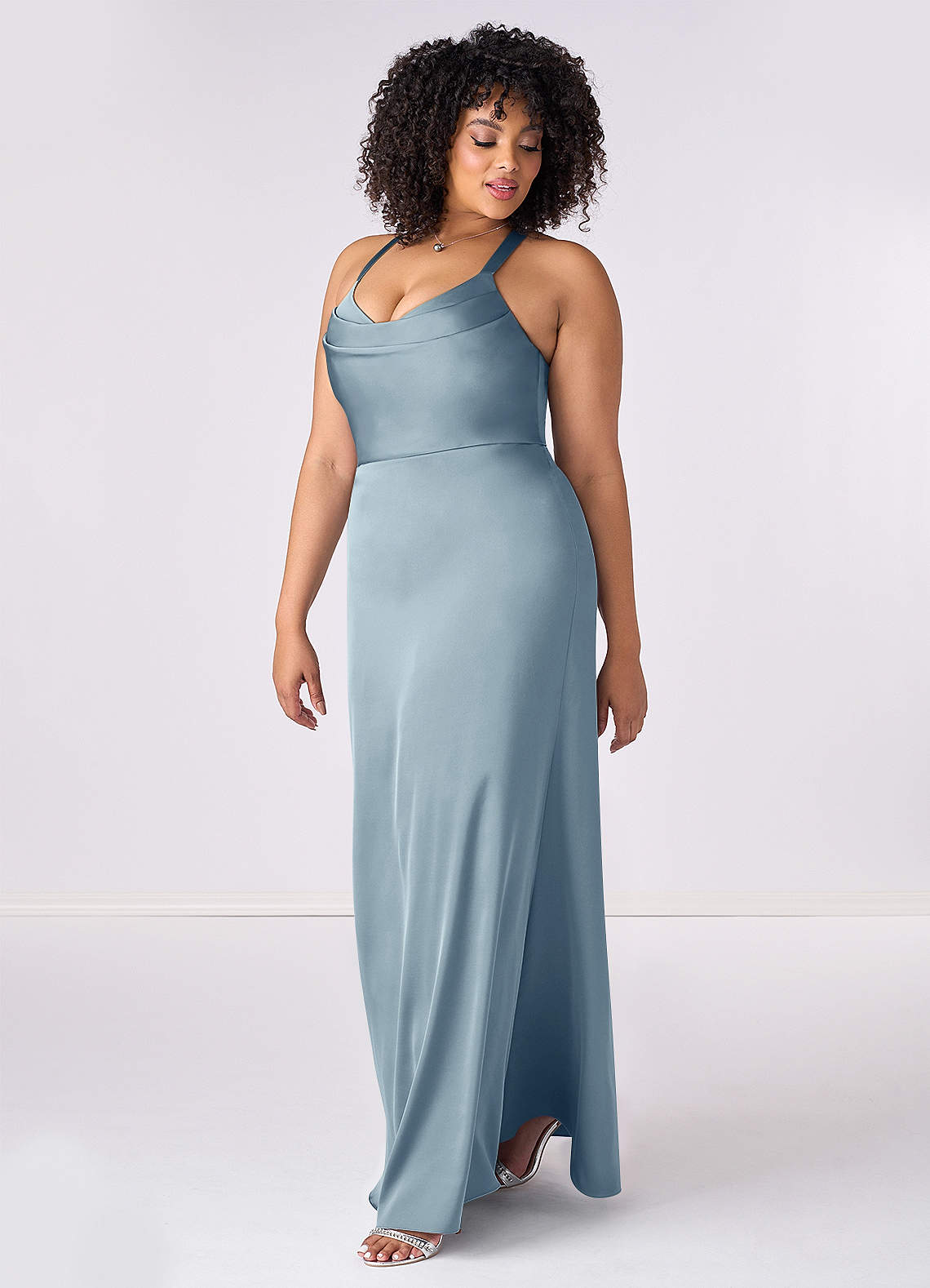 Dusty Blue Barbie™ AZAZIE 1007 Bridesmaid Dresses | Azazie