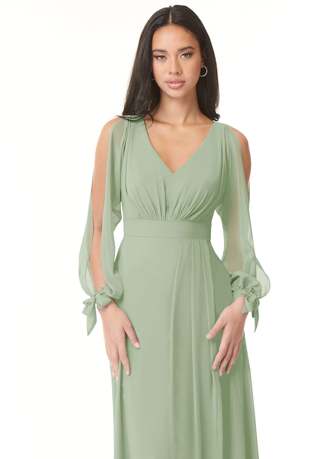 Dusty Sage Azazie Matilda Bridesmaid Dresses | Azazie