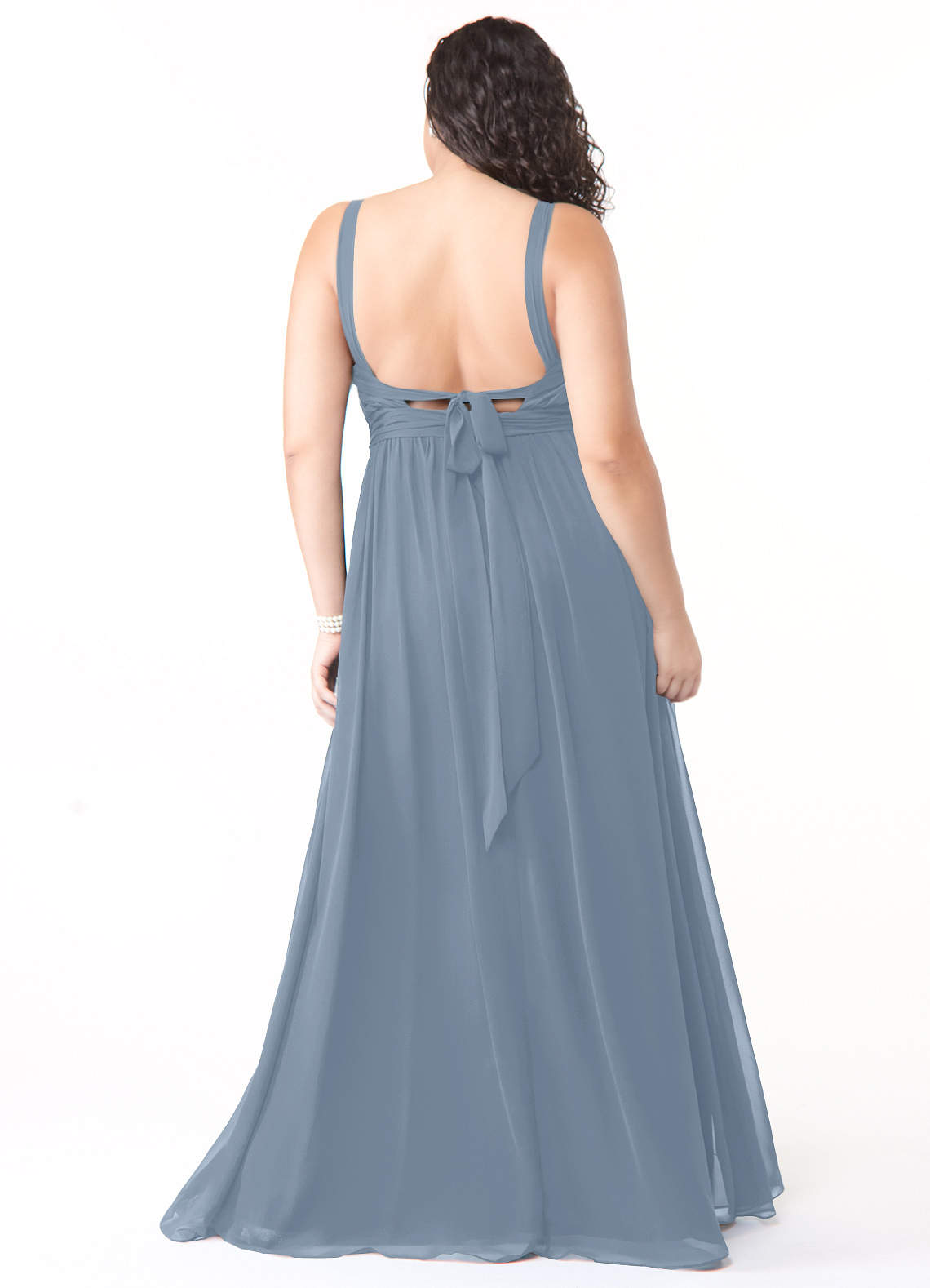Dusty Blue Azazie Aziza Bridesmaid Dresses | Azazie