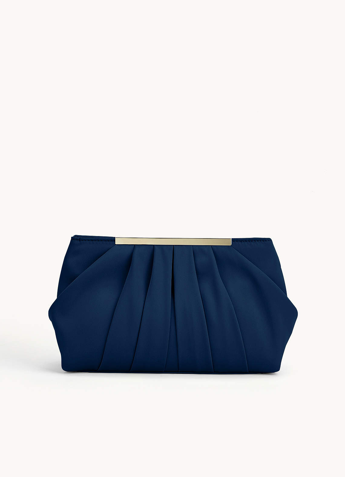 Dark Navy Matching Color Stretch Satin Pleated Clutch | Azazie Dark Navy Matching Color Stretch Satin Pleated Clutch | Azazie
