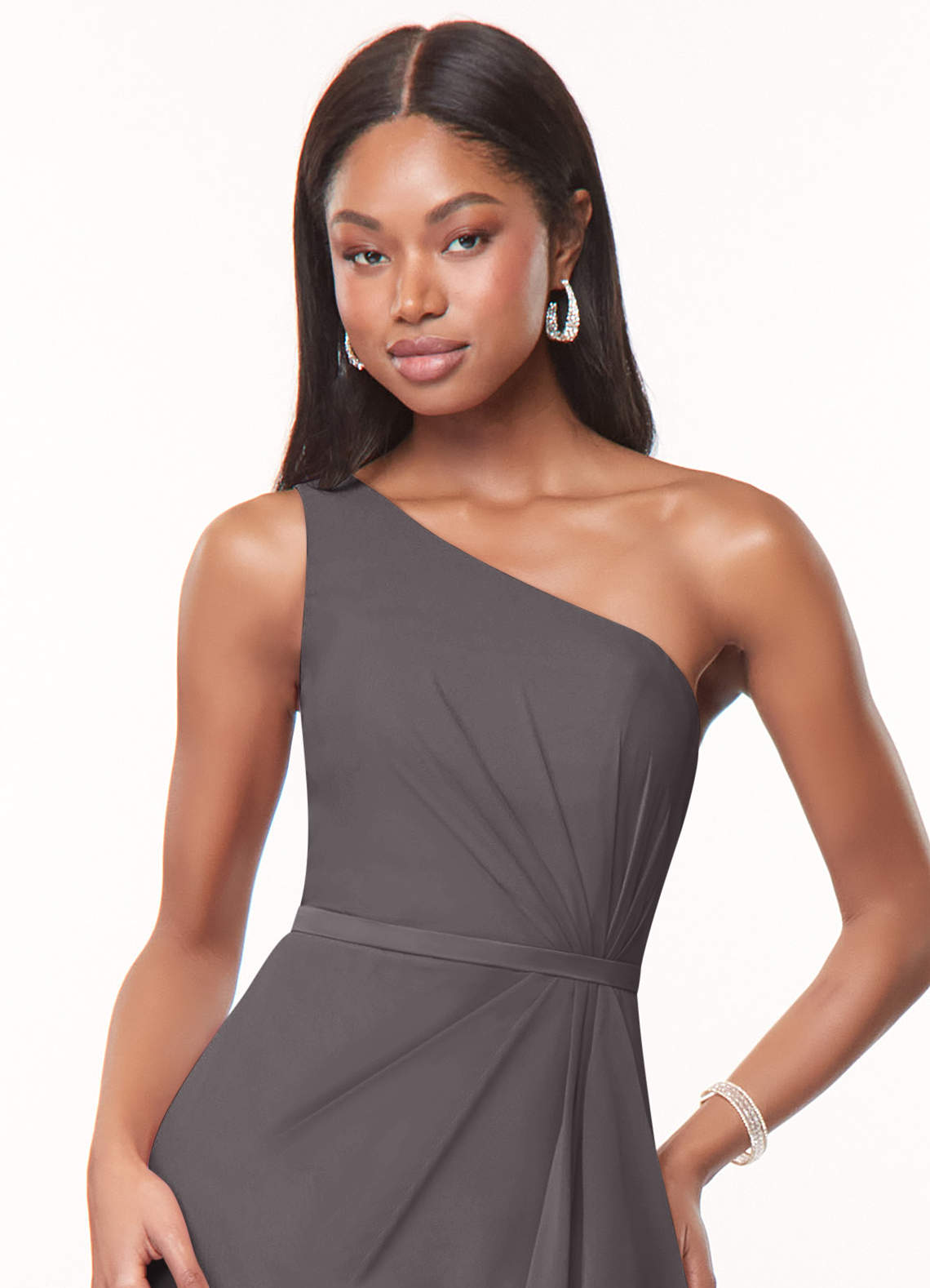 Azazie Liza Steel Grey Bridesmaid Dresses Azazie