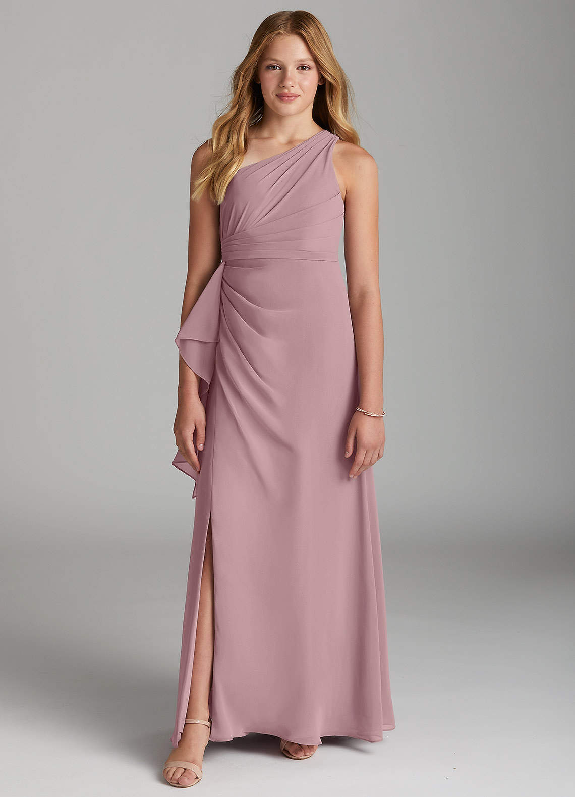 Azazie Maive Junior Bridesmaid Dress in Dusty Rose | Azazie