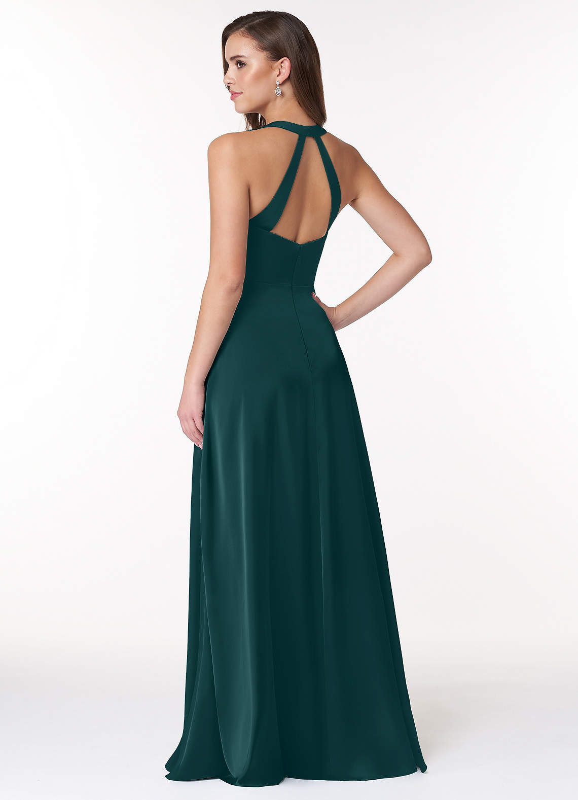Pine Azazie Ceria Stretch Satin Dress Bridesmaid Dresses | Azazie