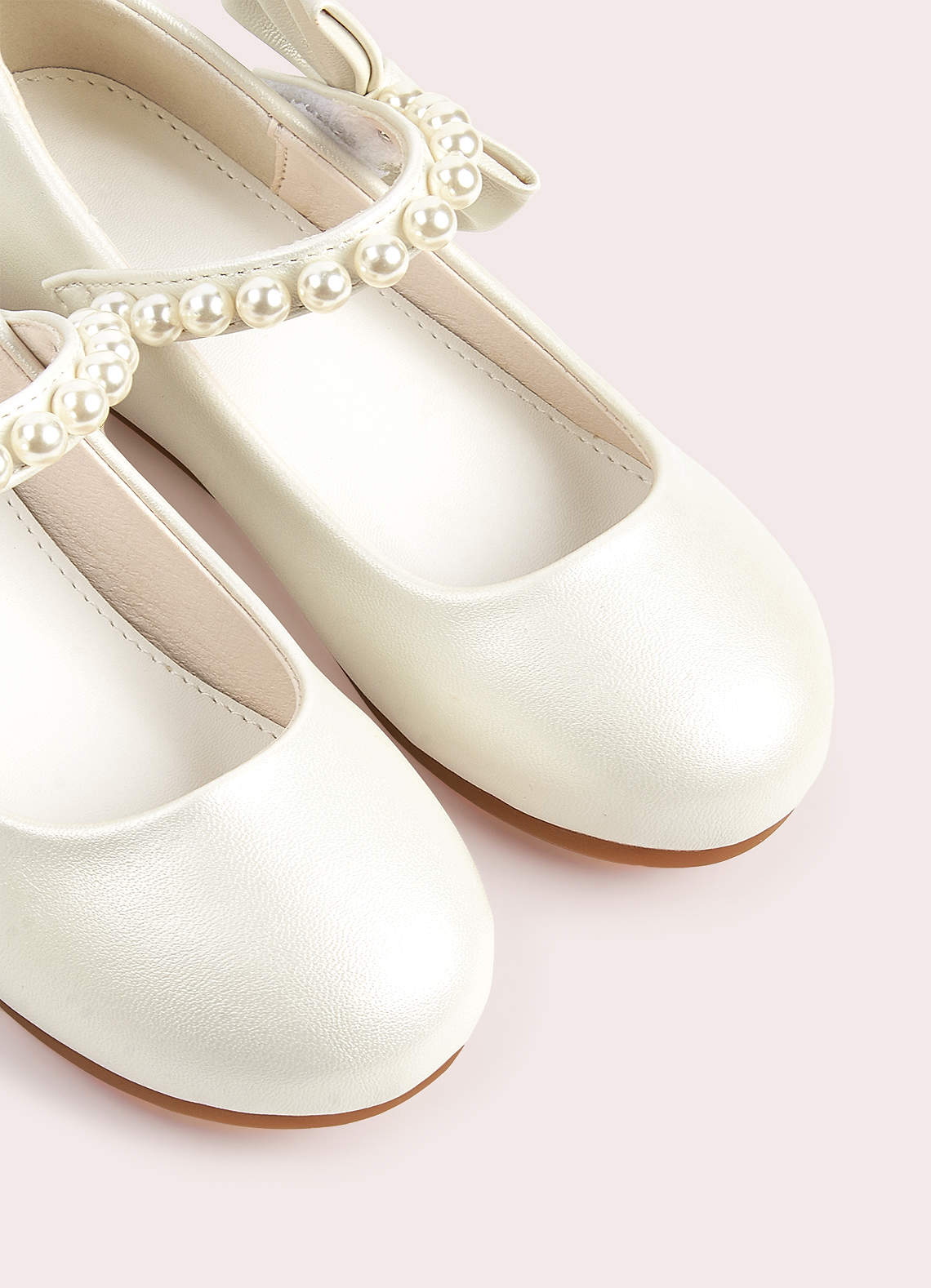 White Pearl Butterfly Element Girls' Shoes | Azazie