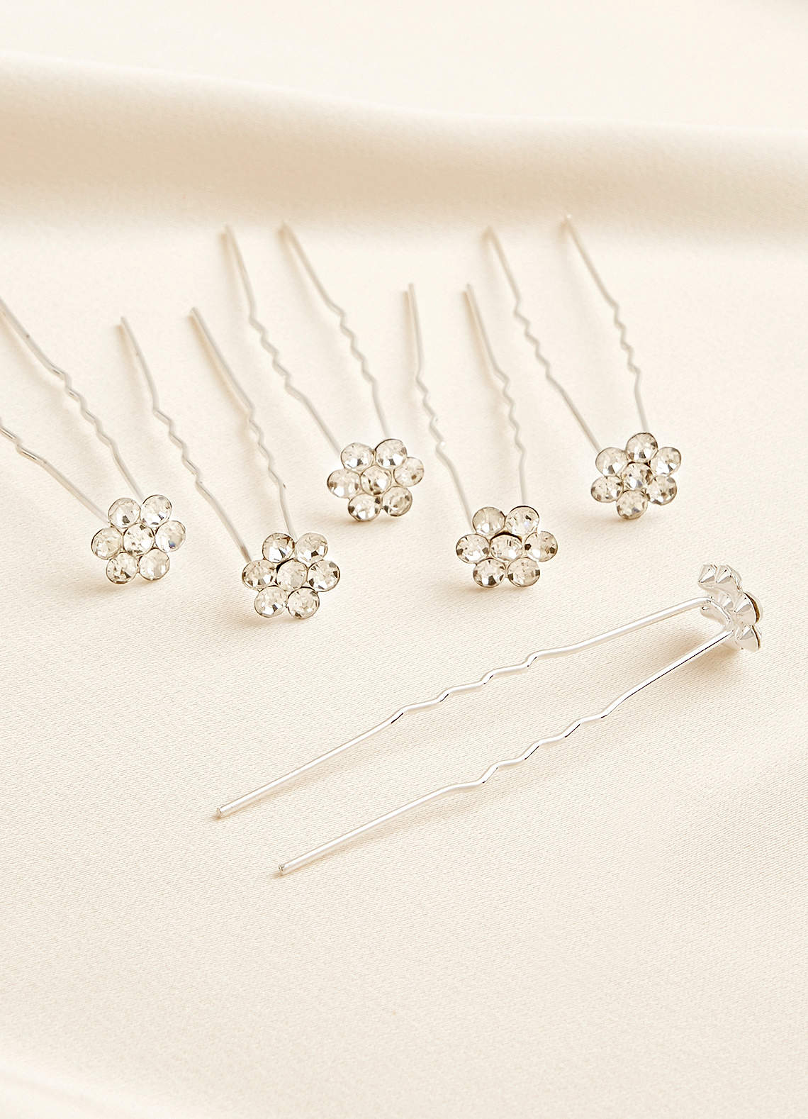 Flower Rhinestone Hairpin Set | Azazie
