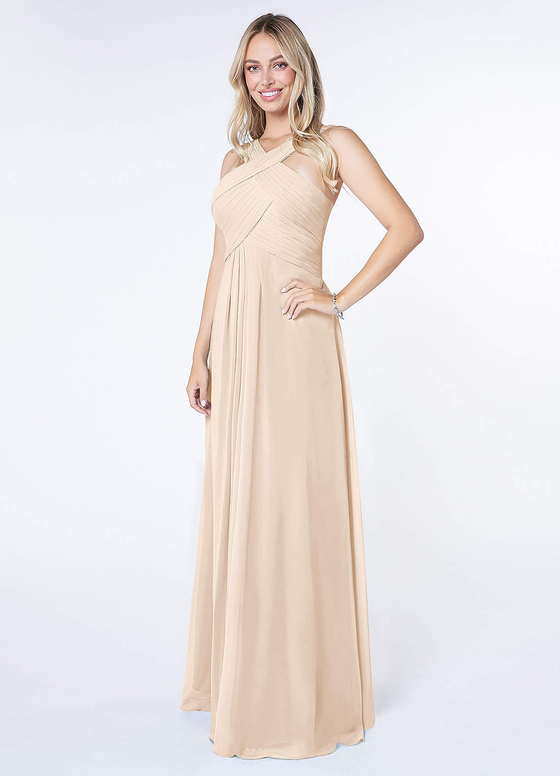 Azazie Kaleigh White Alabaster Bridesmaid Dresses | Azazie