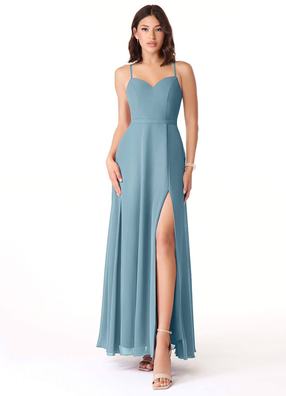 Moody Blue Azazie Mandy Bridesmaid Dresses | Azazie