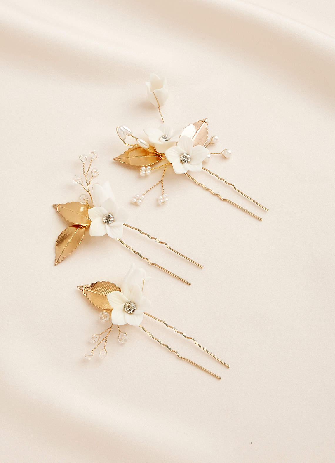 Ceramic Floral Hairpin Set | Azazie