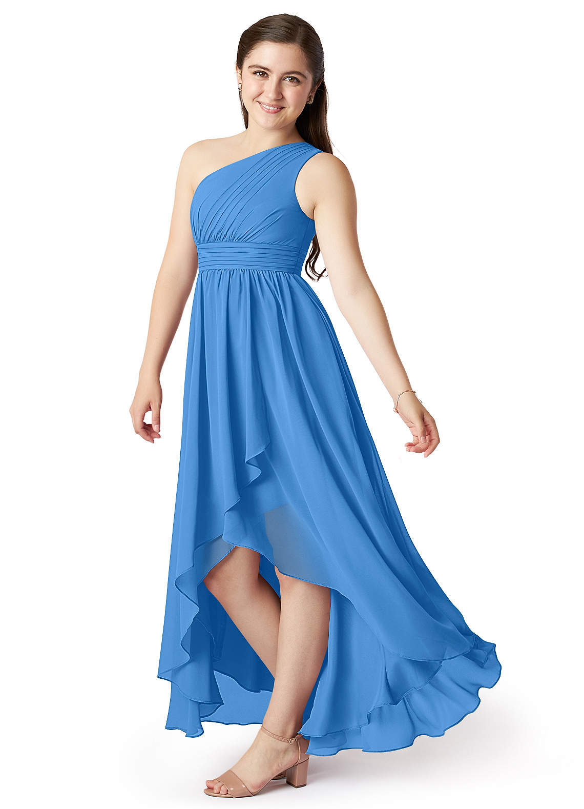 Blue Jay Azazie Mathilda JBD Junior Bridesmaid Dresses | Azazie