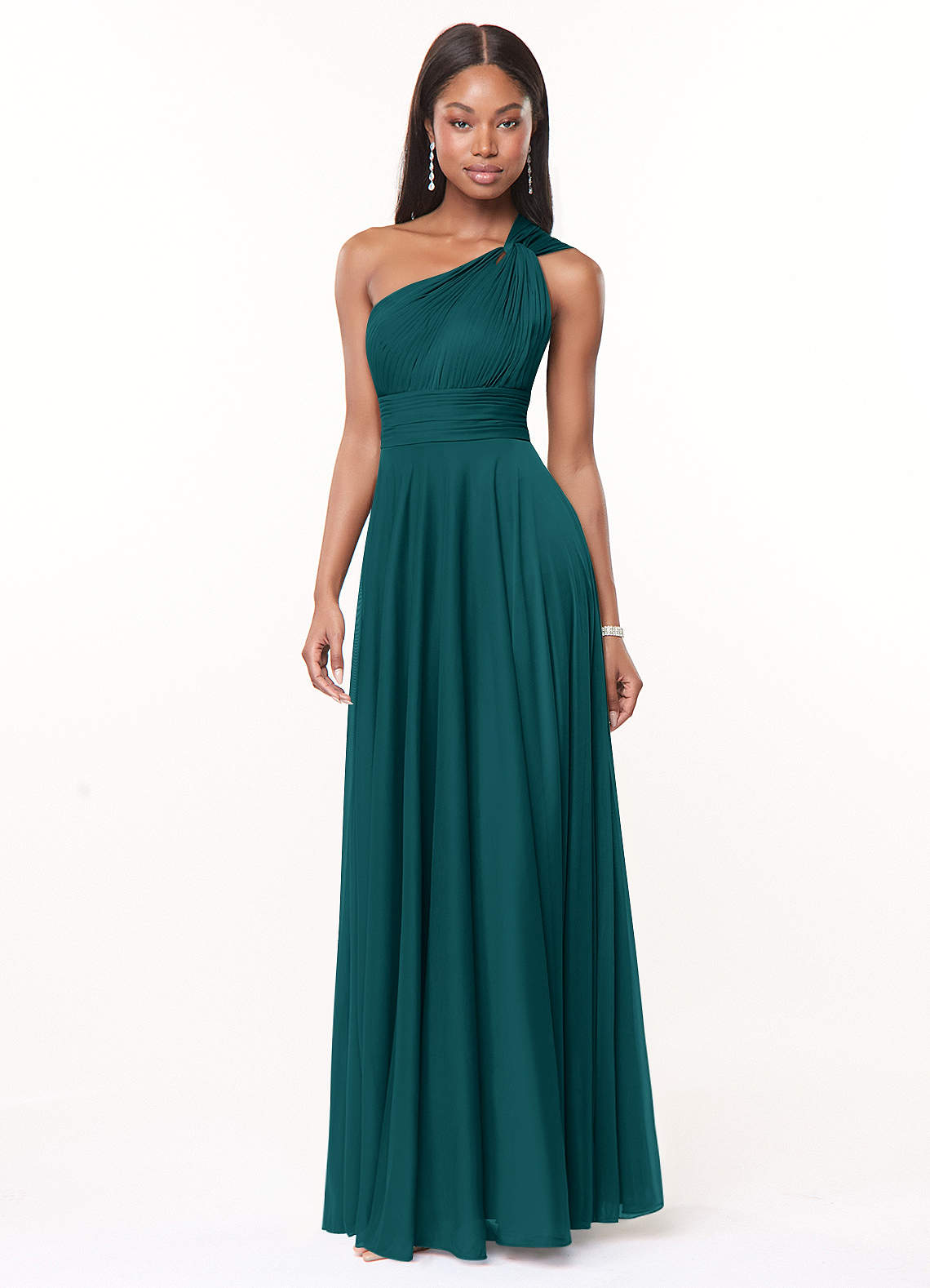 Peacock Azazie Charlize Bridesmaid Dresses | Azazie
