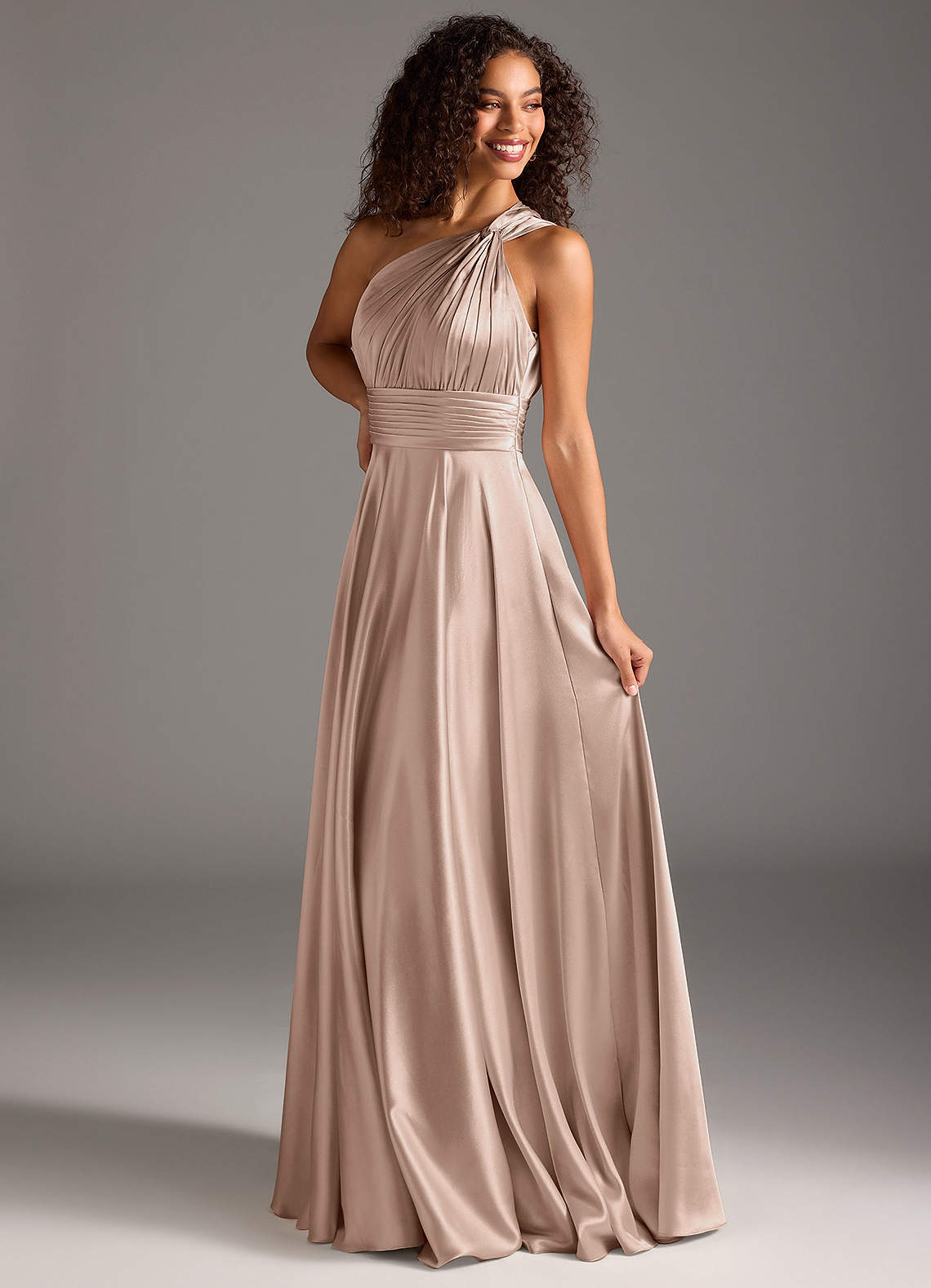 Azazie Charlize Taupe Bridesmaid Dresses | Azazie