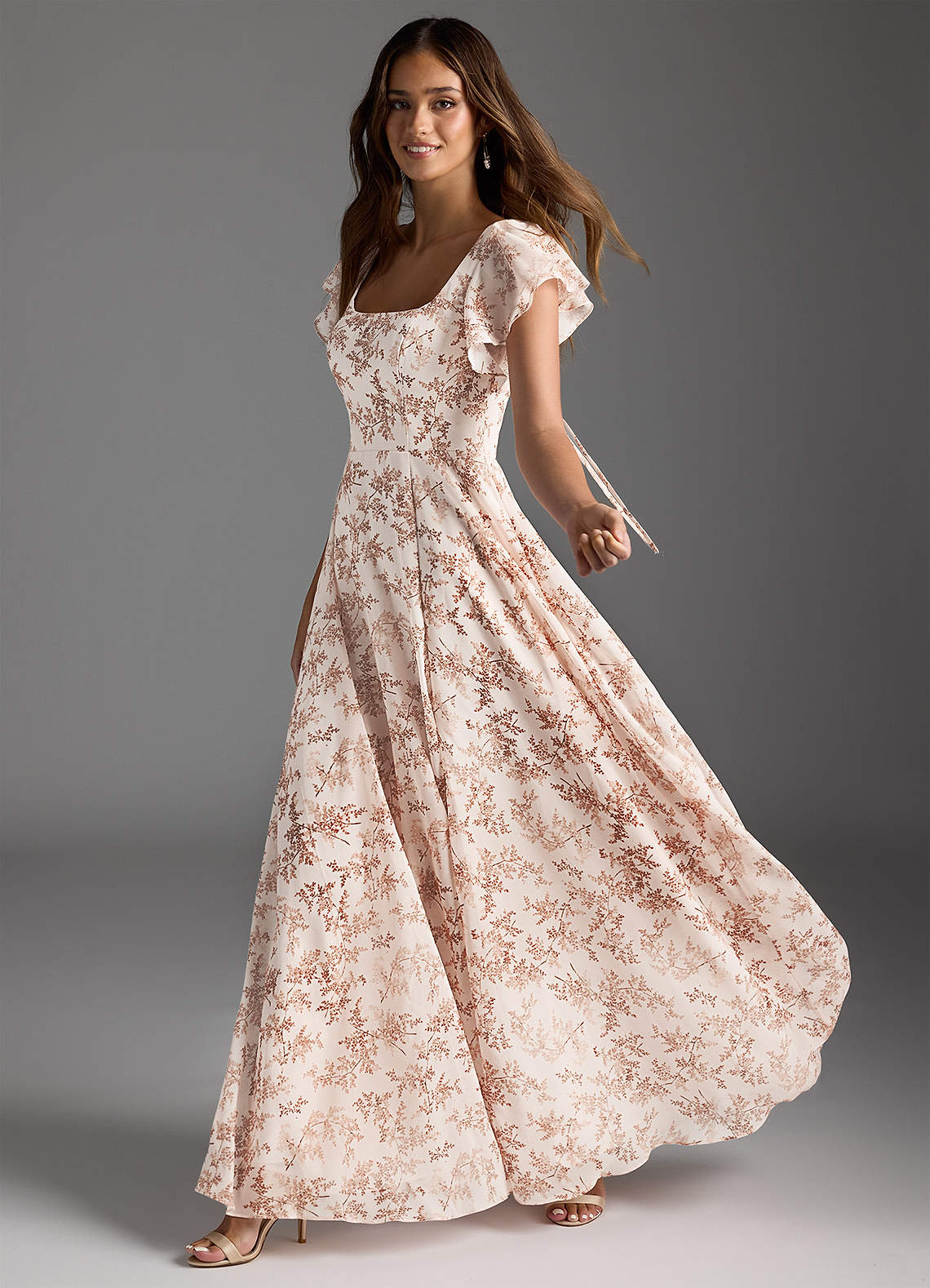 Azazie Bondi Pink Fern Floral Bridesmaid Dresses | Azazie UK