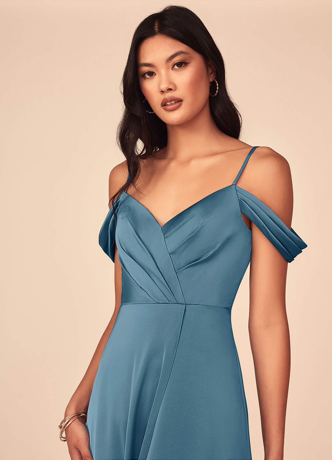 Bermuda Azazie Ocean Stretch Satin Dress Bridesmaid Dresses | Azazie