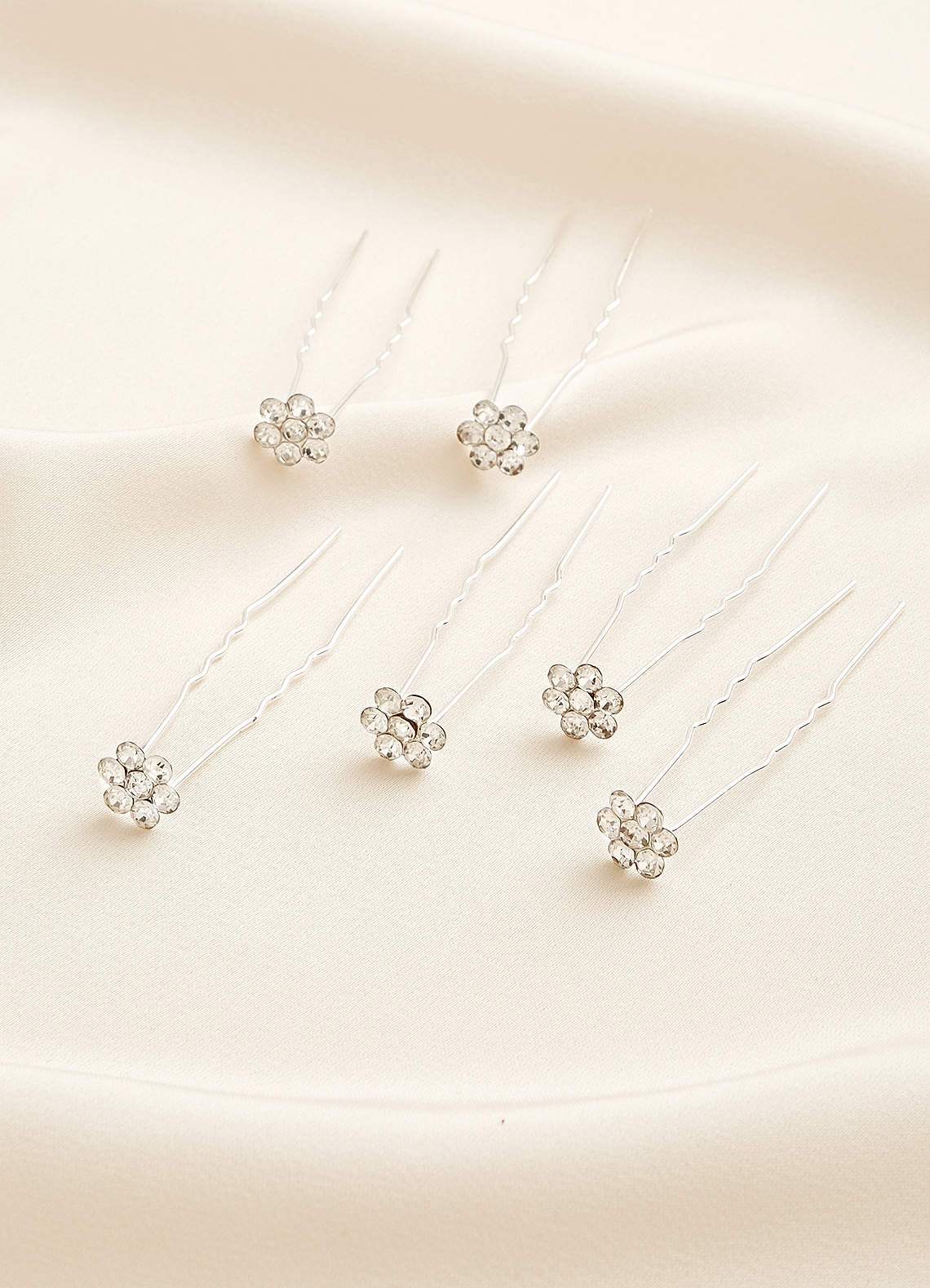 Flower Rhinestone Hairpin Set | Azazie