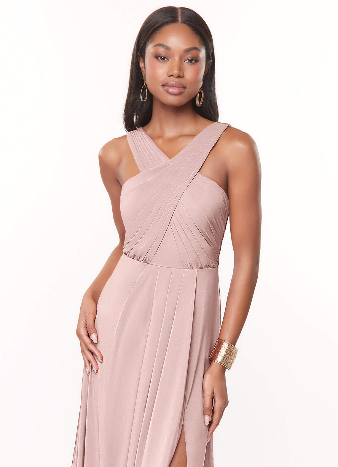 Dusty Rose Azazie Brandie Bridesmaid Dresses | Azazie