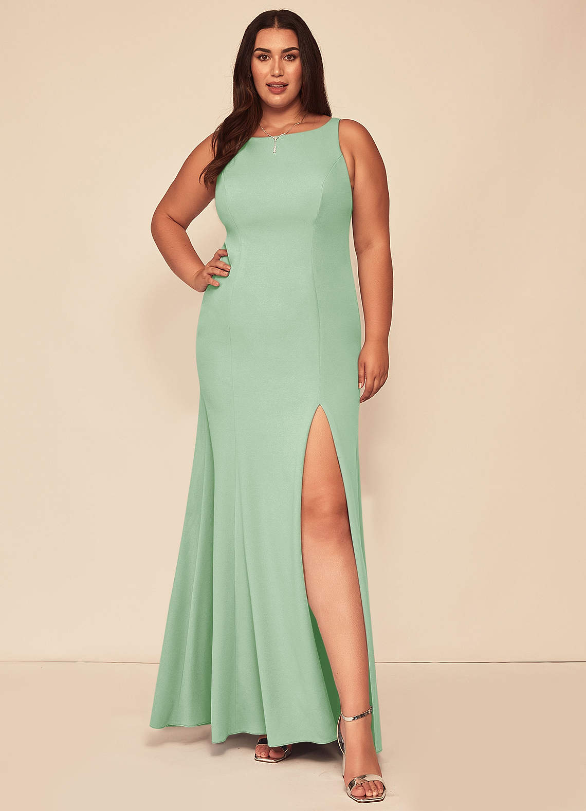 Dusty Sage Azazie Rogue Bridesmaid Dresses | Azazie