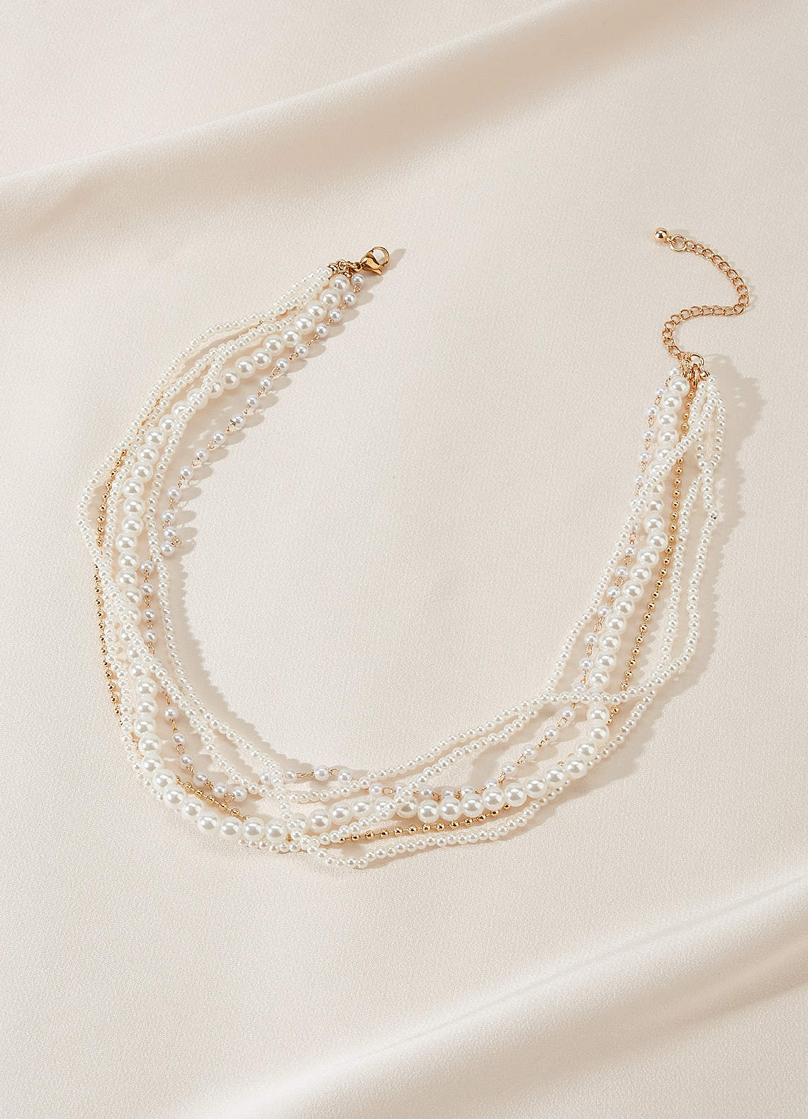 Multi-Strand Pearl and Gold Necklace | Azazie