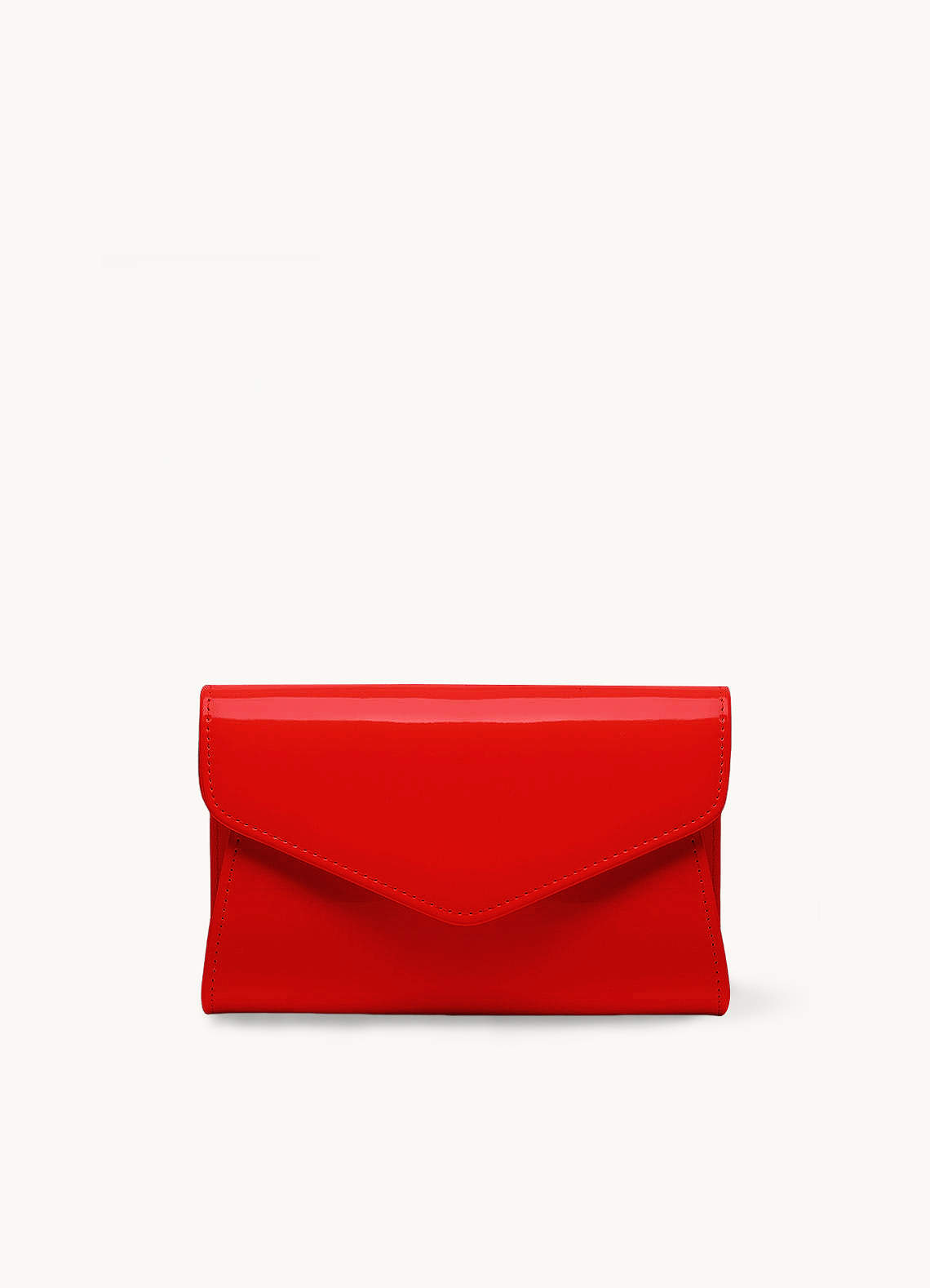 Red Brief Patent Leather Envelope Bag | Azazie