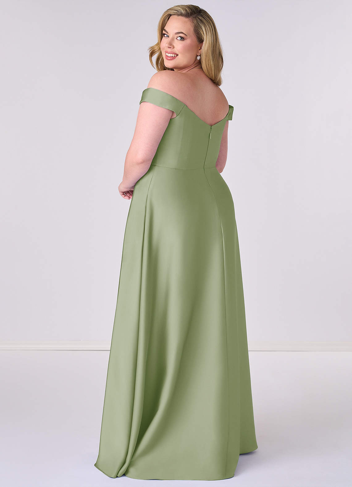 Dusty Sage Barbie™ AZAZIE 1013 Bridesmaid Dresses | Azazie
