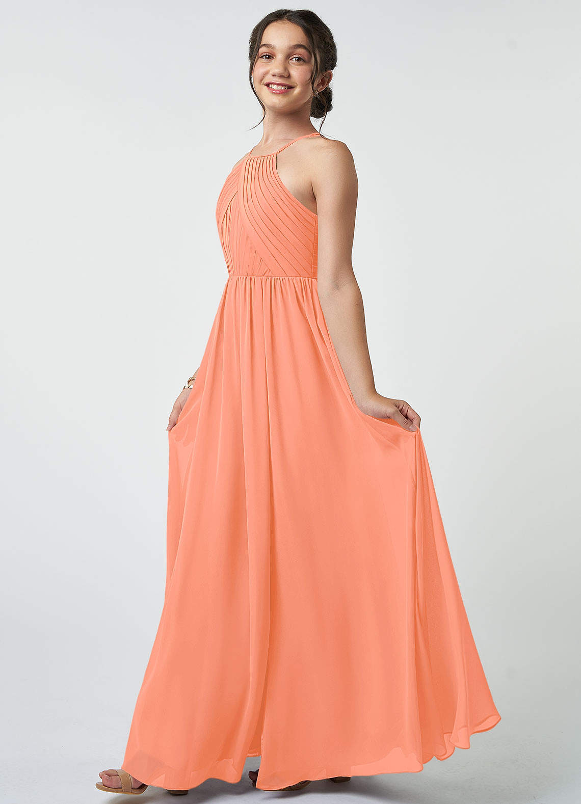 Sunset Azazie Leighton Junior Junior Bridesmaid Dresses | Azazie