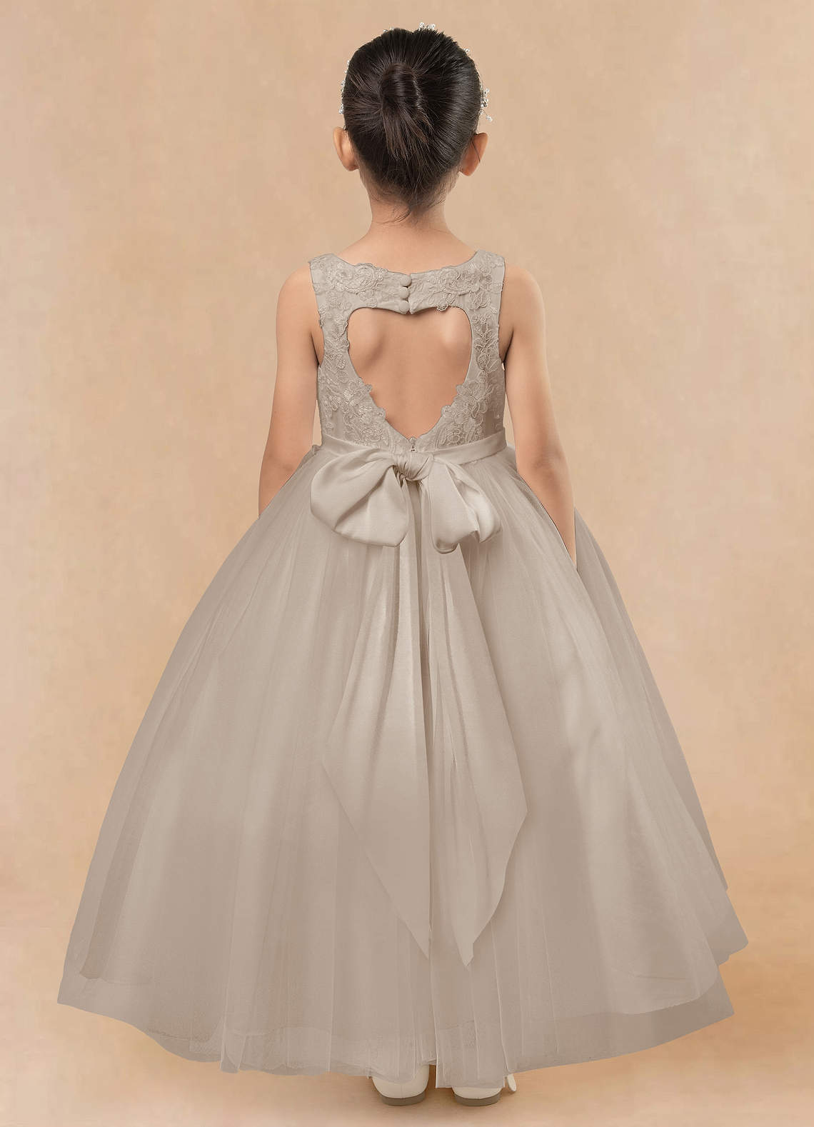 Frost Azazie Calla Frost Ball-Gown Lace Tulle Dress | Azazie