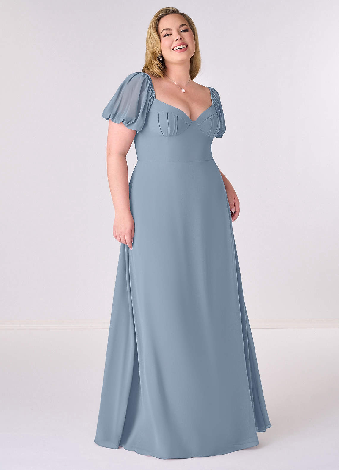 Dusty Blue Barbie™ AZAZIE 1003 Bridesmaid Dresses | Azazie