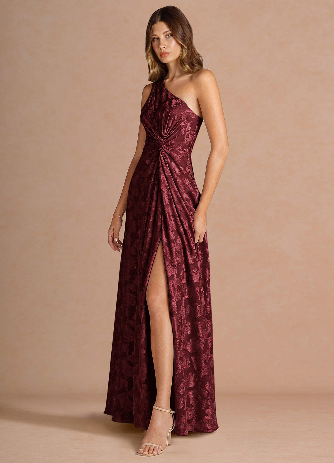 Ilythia Wine Maxi Dress | Azazie
