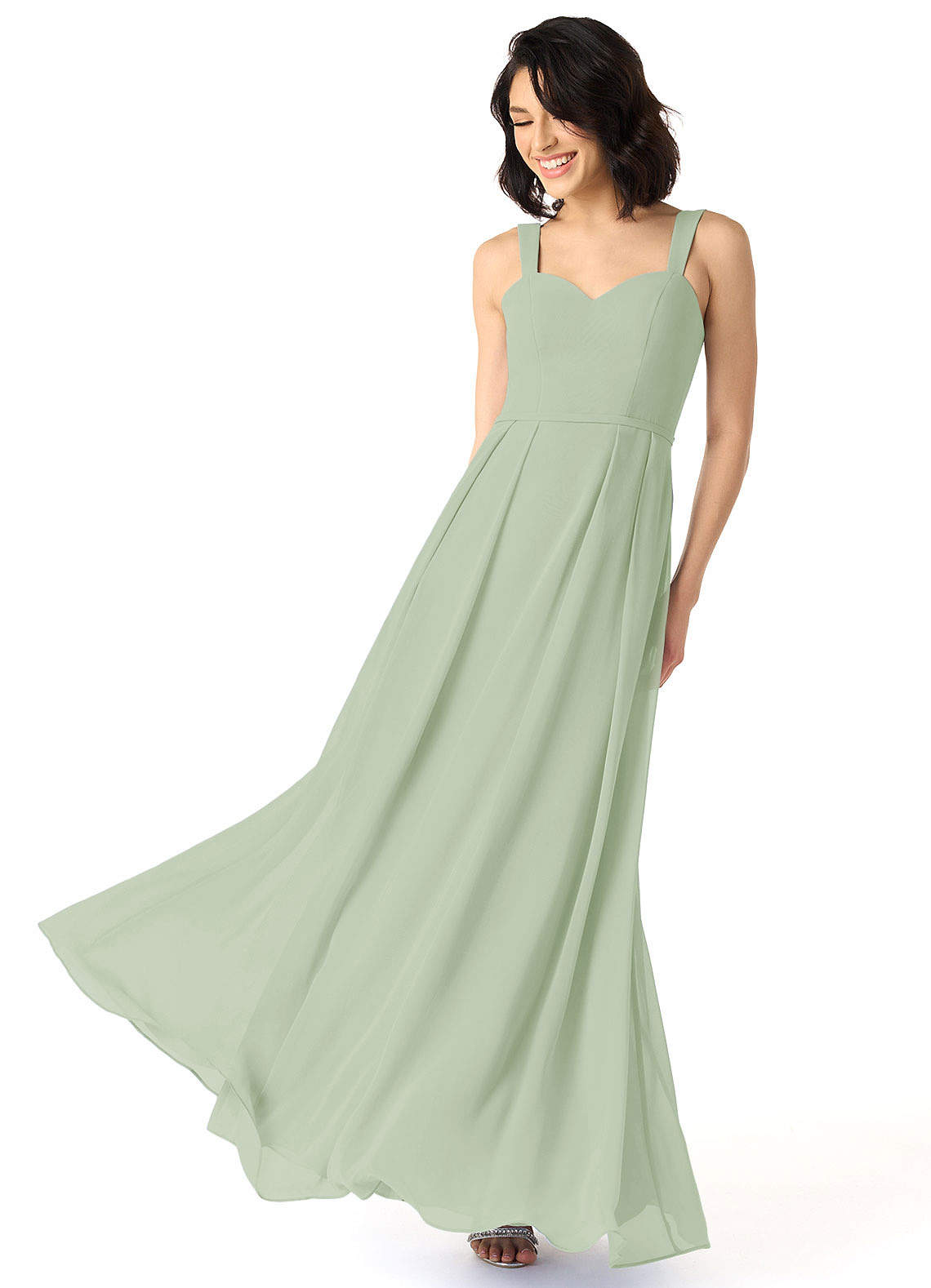 Dusty Sage Azazie Simoan Bridesmaid Dresses | Azazie