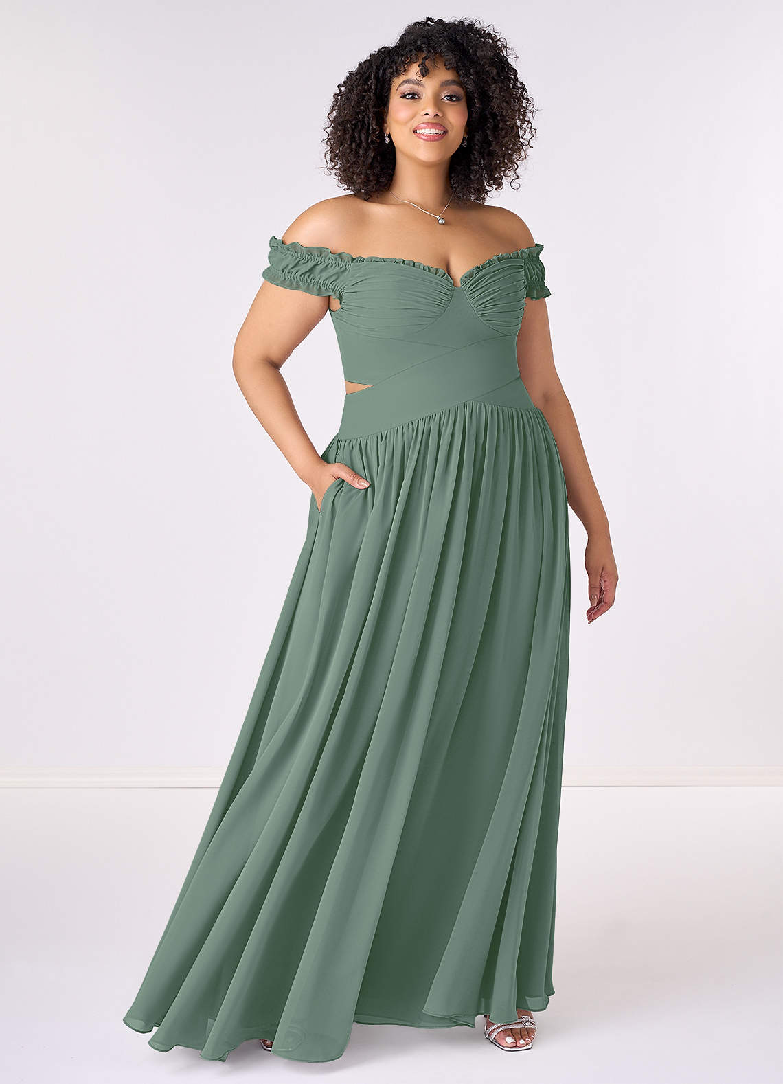 Barbie™ AZAZIE 1010 Eucalyptus Bridesmaid Dresses | Azazie