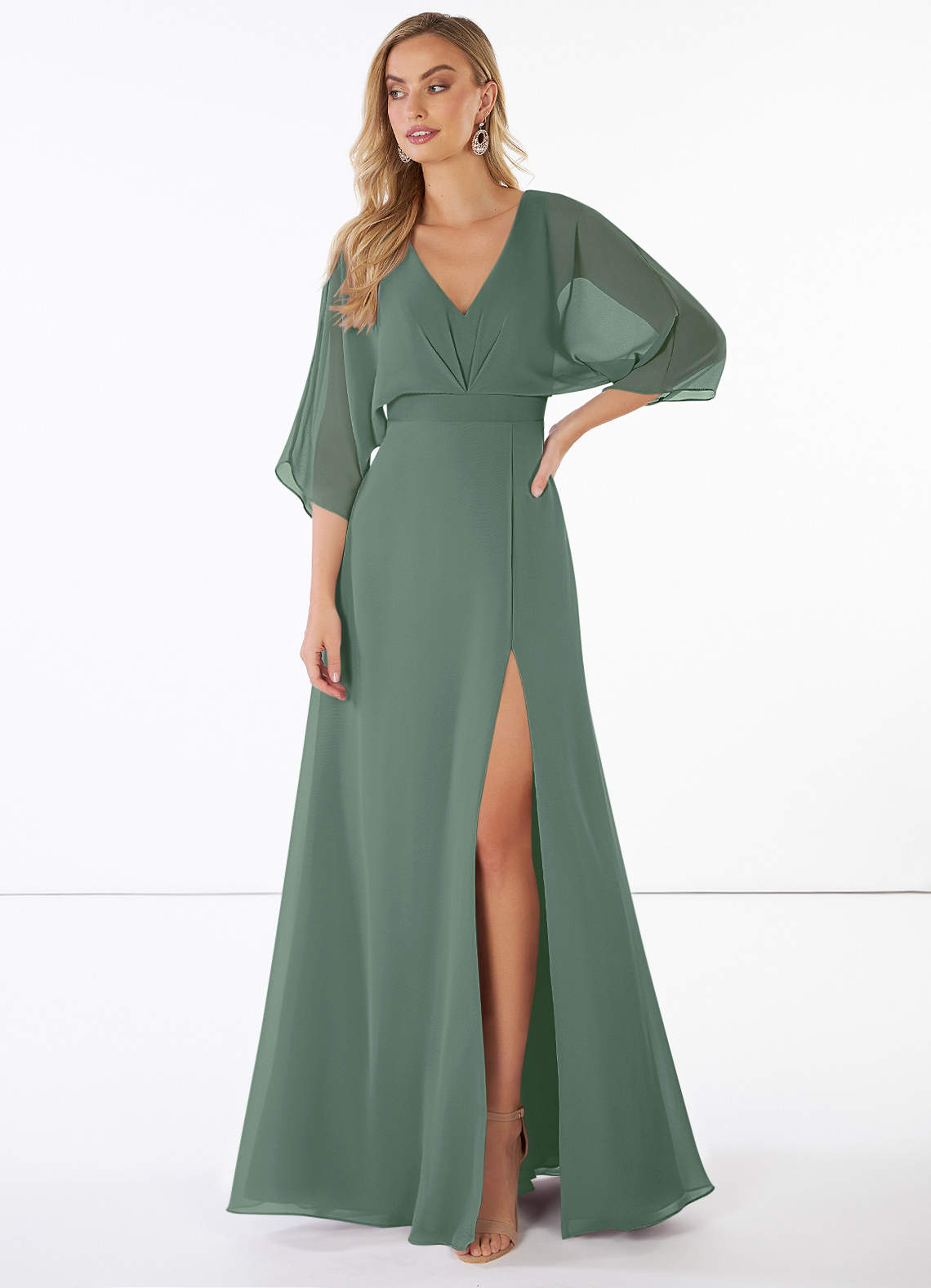 Azazie Rebecca Eucalyptus Bridesmaid Dresses | Azazie