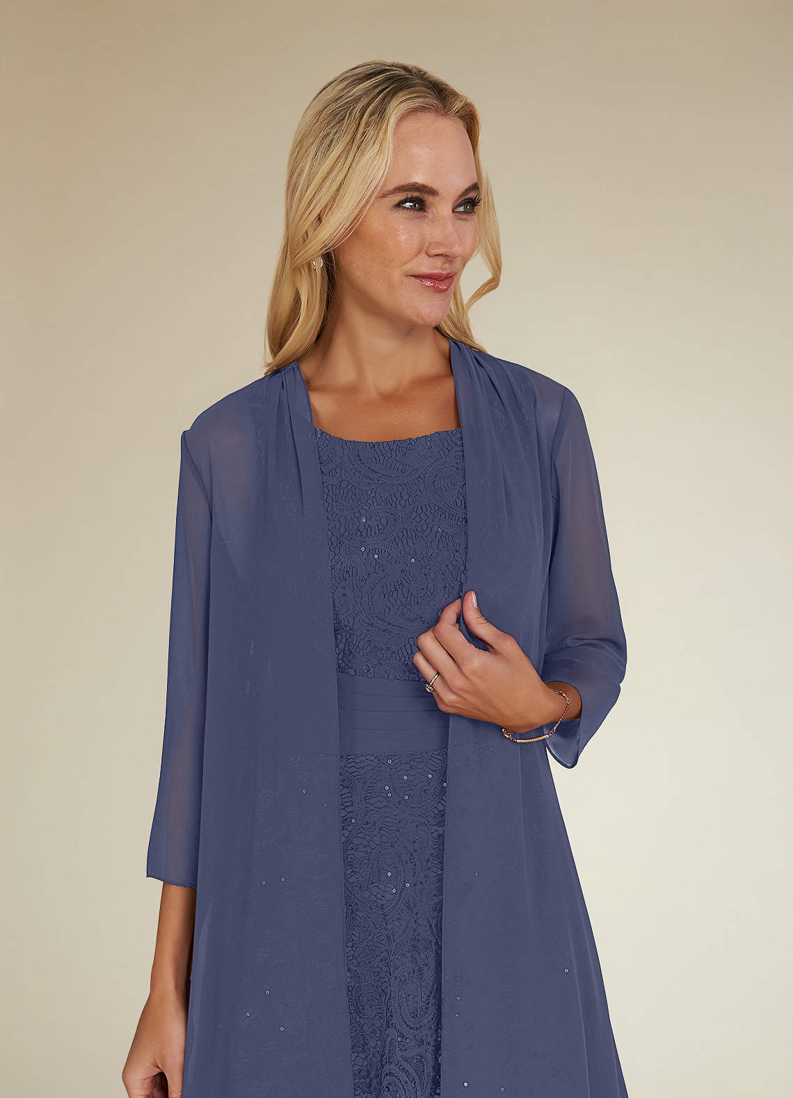 Stormy Azazie Beth Stormy A Line Scoop Sequins Chiffon Dress Azazie